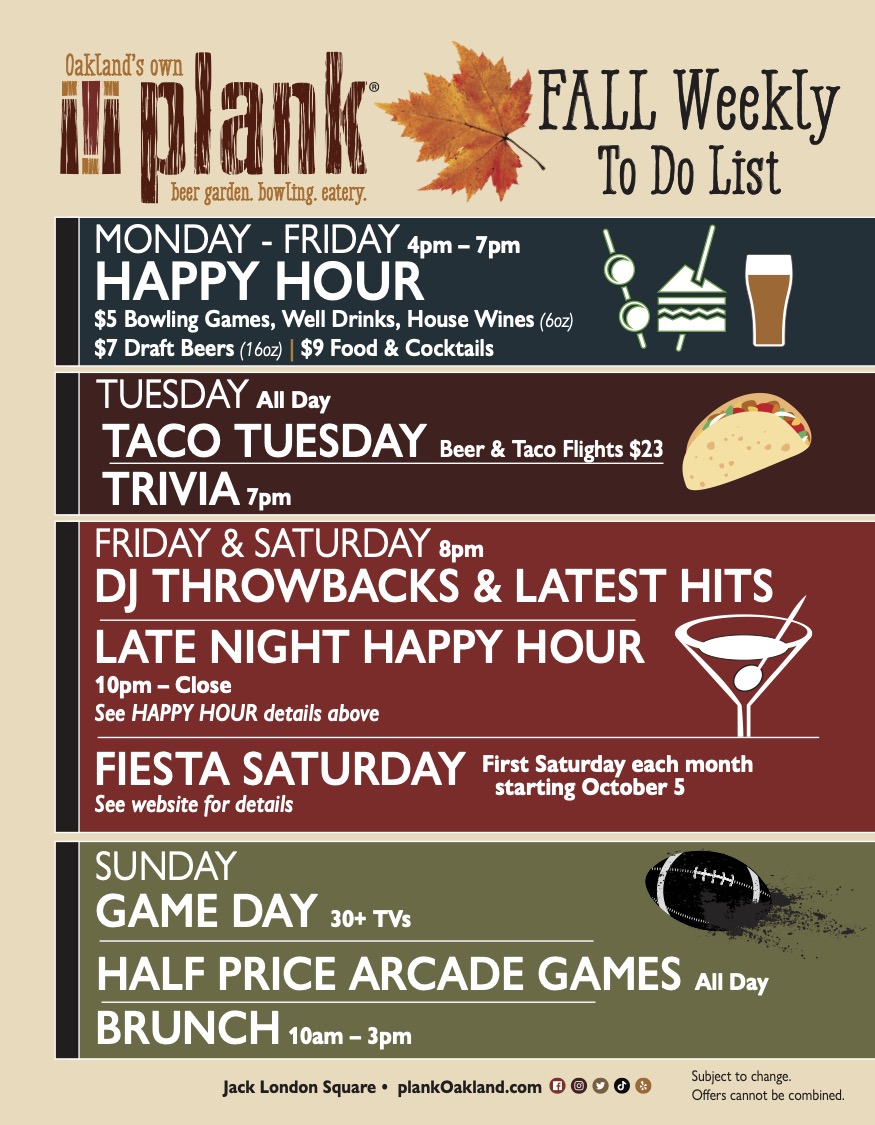 Happenings - Plank Oakland