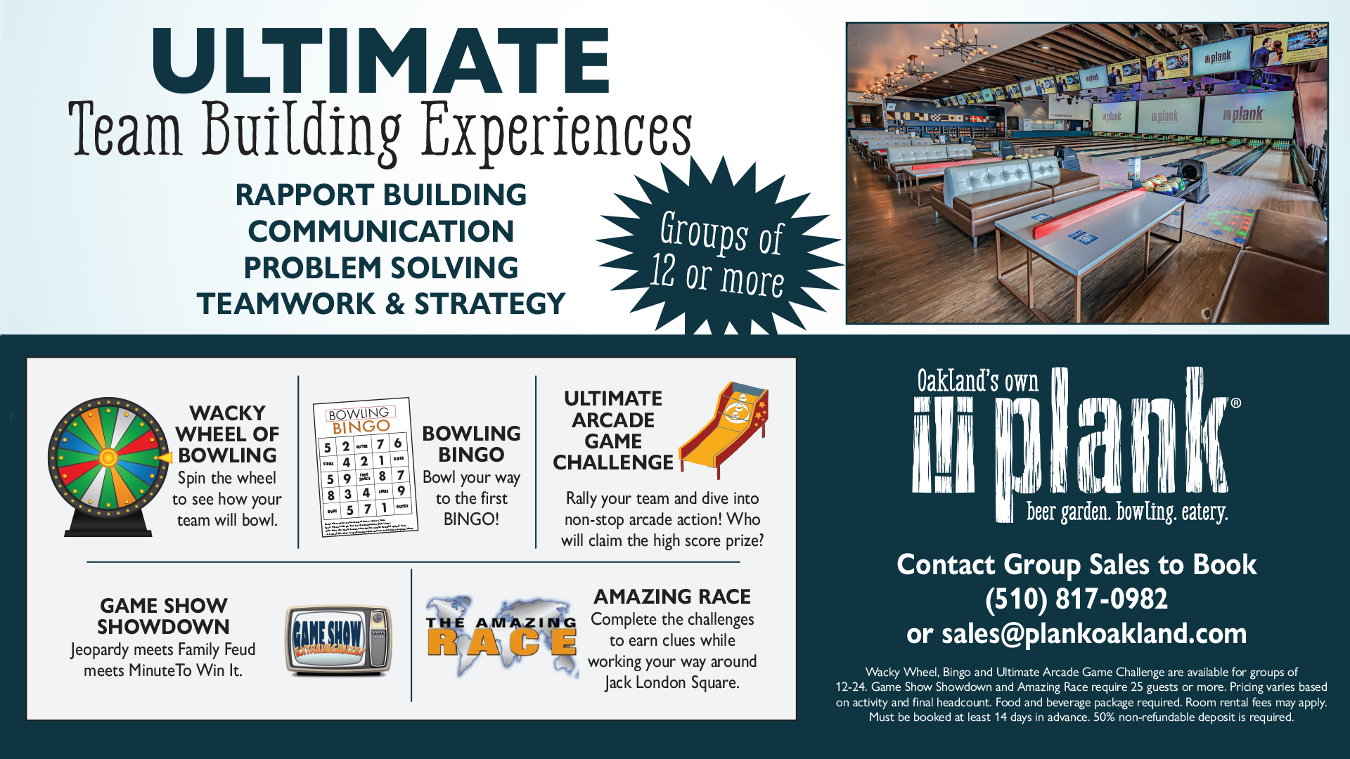 Corporate & Team Building Events - plank